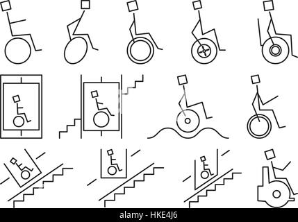 Signs, hints and symbols for wheelchair users Stock Vector Image & Art ...