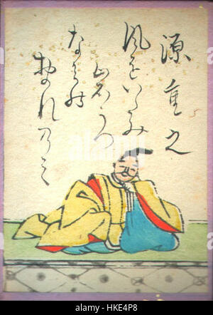 A classical Japanese poem from the anthology Hyakunin Isshu, capturing ...