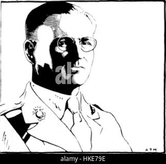 This 1925 pen and ink drawing by A.T. Manookian depicts Major Edwin N ...