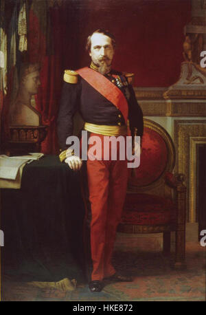 This portrait of Napoleon III, painted by Hippolyte Flandrin, depicts ...