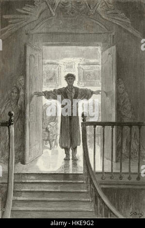 A depiction by Paul Gustave Dore, illustrating Edgar Allan Poe's poem ...