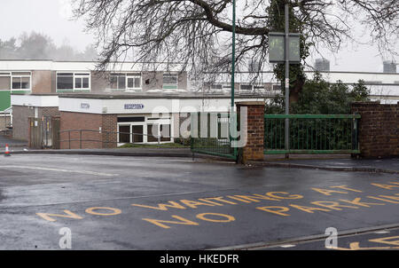 Broadstone Middle School near to Poole in Dorset, where police were ...