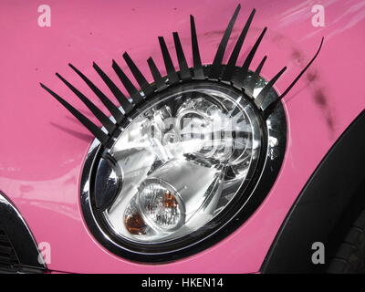 Eyelashes on Car Headlight Stock Photo: 223439471 - Alamy