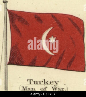 The Turkey (Man of War) from Johnson's 1868 chart of national emblems ...