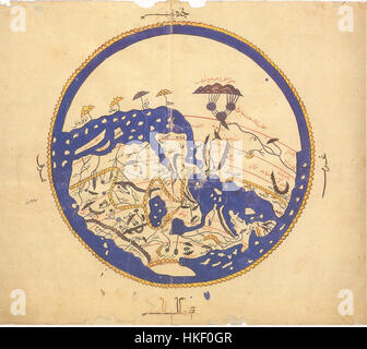 The world map of the Arab al-Idrisi from the year 1154 Stock Photo - Alamy