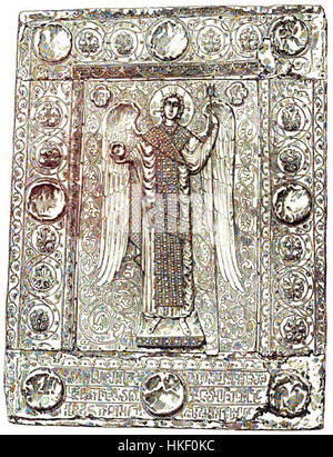 This 1875 icon from Svaneti depicts Simeon Stylites, a renowned ...