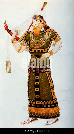 A 1909 production of the ballet 'Cleopatra', designed by Leon Bakst ...