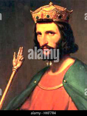 The portrait of Hugues Capet, King of France (942-996), painted by ...