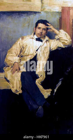 An 1895 portrait by F. Malyavin of the Russian artist Igor Grabar. This ...