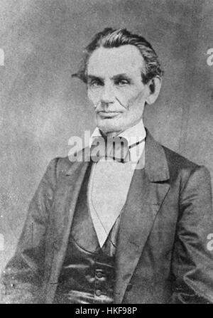 This oil painting of Abraham Lincoln, created in 1869, is a restored ...