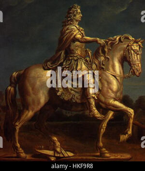 This artwork depicts King Louis XIV of France, known for his long reign ...