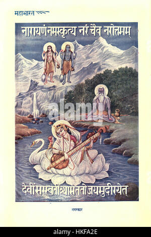 This artwork represents a scene from the Mahabharata, one of the two ...