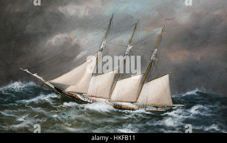 The painting 'Schooner Elsie Fay' by William Pierce Stubbs captures the ...