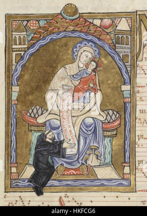 A portrait of Peter the Venerable, a 12th-century abbot, depicted in a ...