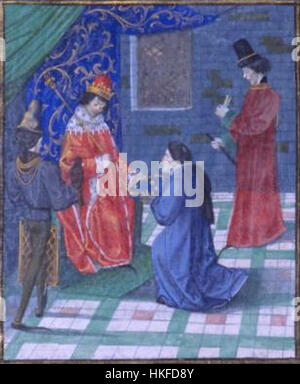 This illustration from the 'Froissart Chronicles' depicts an execution ...