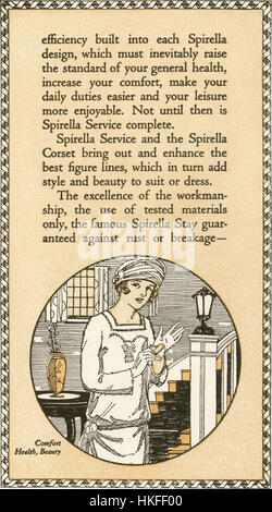 'Spirella Service' (1924) is a vintage advertisement showcasing the ...