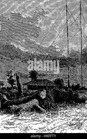 Telegraph wire in Otsartse (Roskoschny, 1884 Stock Photo - Alamy