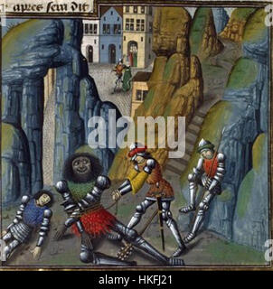 This artwork from the 'Histoires de Troyes' series depicts the myth of ...