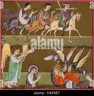 The Bamberg Apocalypse is a medieval manuscript featuring vivid imagery ...