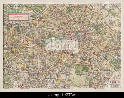 The Pharus Plan of Berlin, created in 1912, is a detailed map showing ...