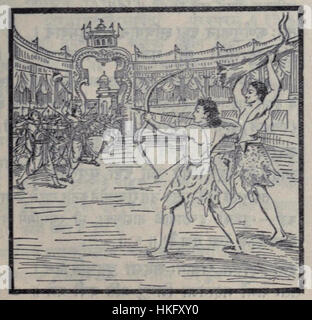 A painting depicting the legendary scene from the Indian epic Ramayana ...