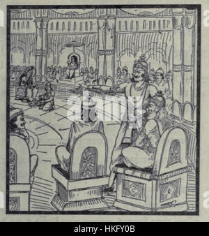 This artwork depicts the mythological scene where Lord Krishna kills ...