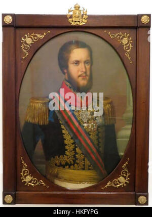 A historical portrait of Don Pedro II, Emperor of Brazil. This image ...