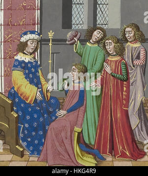 This historical portrait depicts John of Gaunt, Duke of Lancaster, a ...