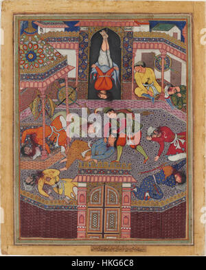 This painting, from a Hamzanama manuscript, depicts the night attack ...