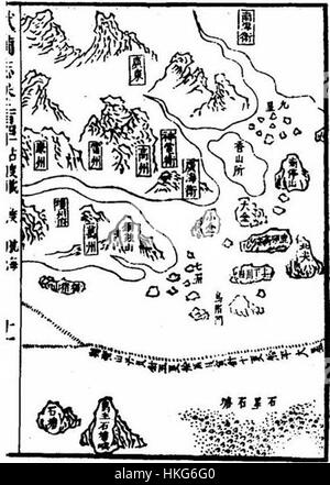 A historical map depicting part of the Chinese coast, providing ...