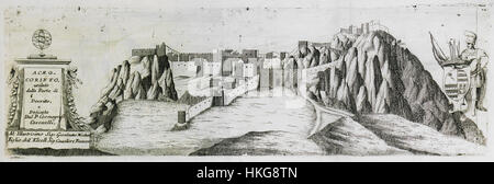 Acrocorinto, veduto dalla Parte di - Coronelli Vincenzo - 1686 Stock ...