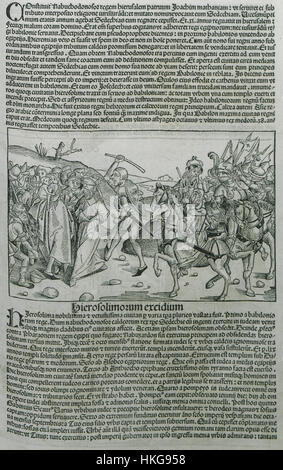This 1493 illustration by Hartmann Schedell depicts the biblical scene ...