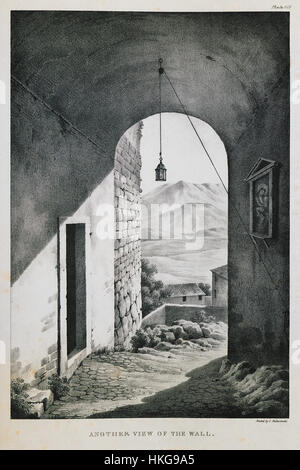 A painting by Edward Dodwell from 1834 depicting the tower and gates at ...