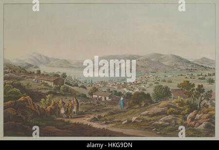 Edward Dodwell's 1819 painting portrays the old port and temple in ...