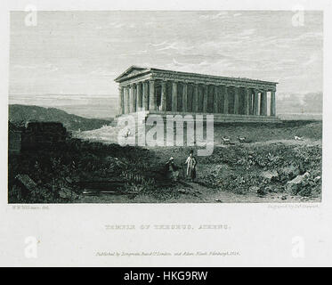 The Temple of Theseus in Athens, an ancient Greek temple dedicated to ...