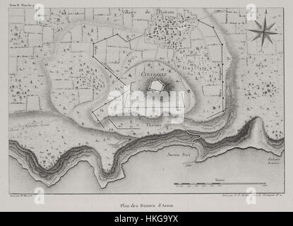 Plan des ruines d'Assos - Choiseul-gouffier Gabriel Florent Auguste De ...