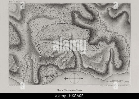 This map of Alexandria illustrates the layout of the ancient city ...