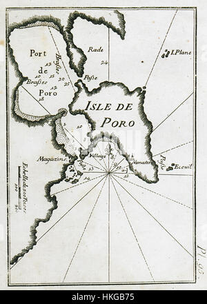 A detailed 1804 nautical map of Port Mahon, Menorca, created by Joseph ...