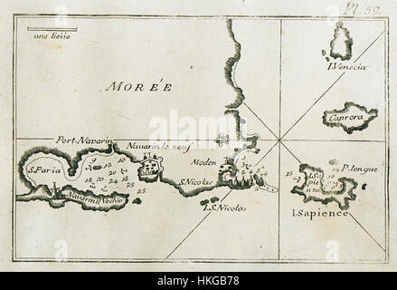 A detailed 1804 nautical map of Port Mahon, Menorca, created by Joseph ...