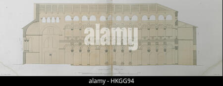 This architectural drawing shows the longitudinal section of the ...