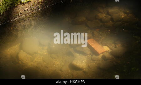 A brick submerged in water Stock Photo - Alamy
