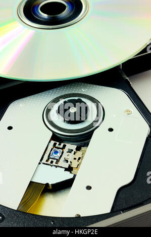 DVD player ejecting disc with isolated on white background Stock Photo ...