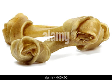 Dog chew bones isolated on white background Stock Photo - Alamy