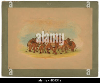 Native American Mandan Indian Buffalo Dance, 1830s Stock Photo - Alamy