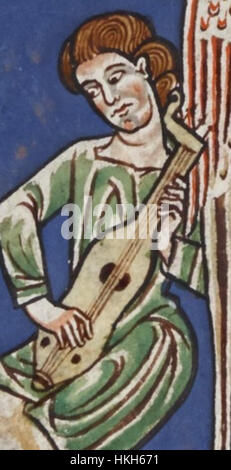 The 'Rylands Beatus Cythara 3' is a medieval manuscript illustration ...