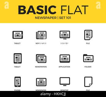 Newspaper on tablet Stock Vector Image & Art - Alamy