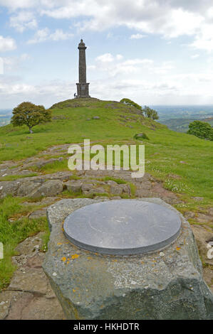 Toposcope and Rodney's Pillar, Breidden Hills, on the Shropshire-Powys ...