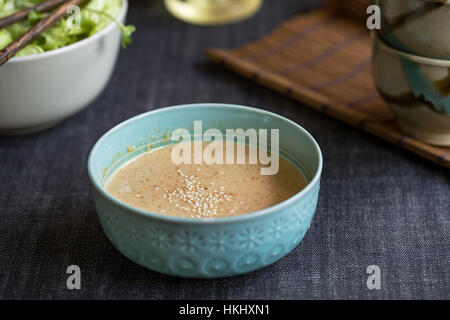 Japanese style Roasted Sesame salad dressing Stock Photo - Alamy