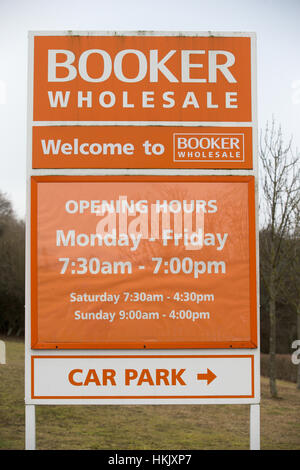 Booker Wholesale signage Stock Photo - Alamy