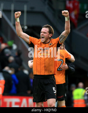 Wolverhampton Wanderers' Richard Stearman celebrates after the Emirates ...